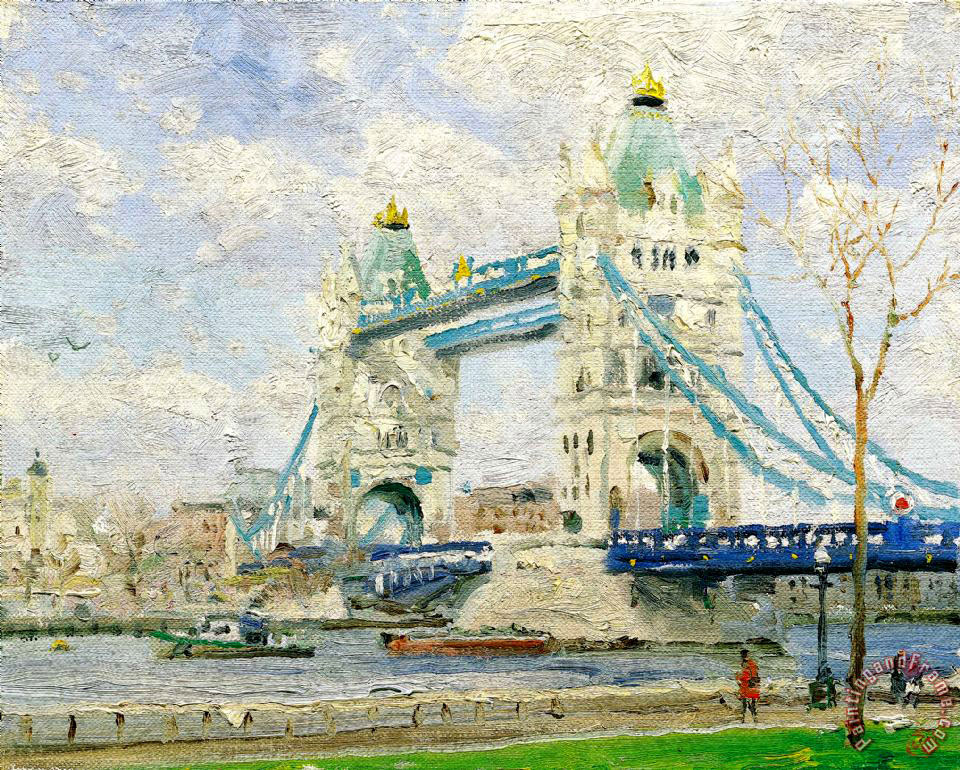 Thomas Kinkade Tower Bridge, London painting - Tower Bridge, London ...