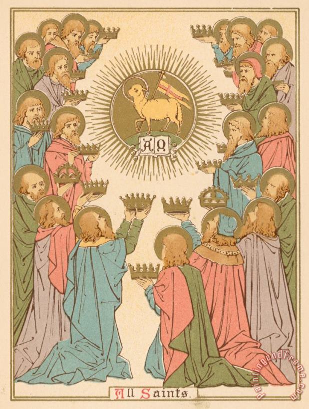 English School All Saints painting - All Saints print for sale