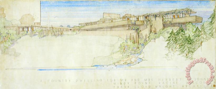 Frank Lloyd Wright Herbert F. Johnson House, "wingspread", Racine, Wi ...