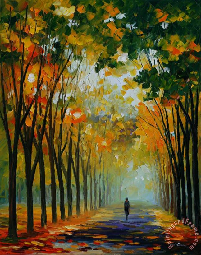 Leonid Afremov Autumn Mood painting - Autumn Mood print for sale