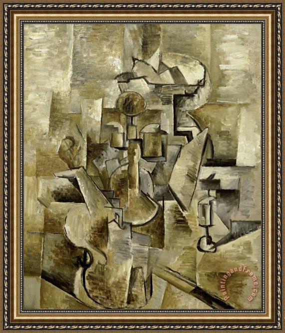 Georges Braque Violin And Candlestick, 1910 Framed Painting for sale ...