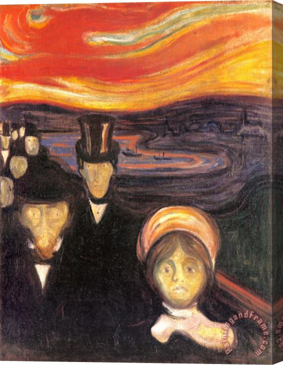 Edvard Munch Anxiety 1894 Stretched Canvas Painting / Canvas Art for ...