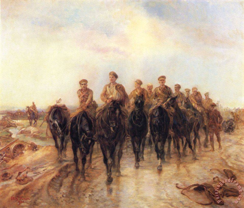 Elizabeth Thompson In The Retreat From Mons, The Royal Horse Guards ...