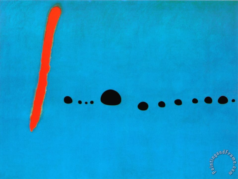 Joan Miro Blue II C 1961 painting - Blue II C 1961 print for sale